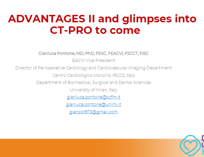 ADVANTAGES II and glimpses into CT-PRO to come | tctmd.com
